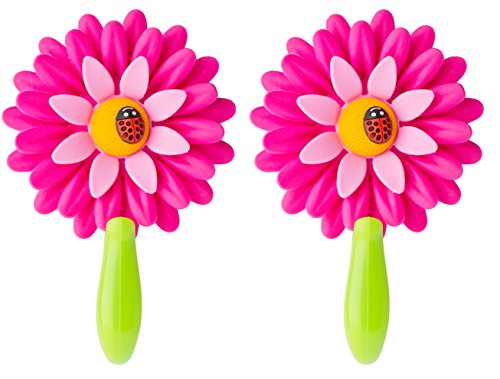Vigar Flower Power Hook with Suction, 4-3/4-Inches Long, 2-Pack, Pink ...